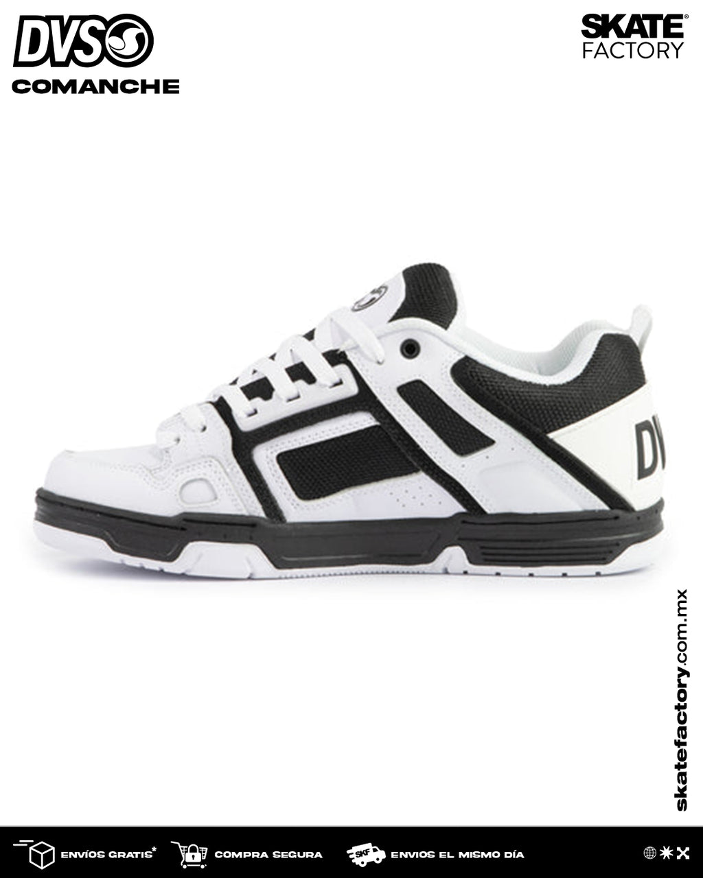 DVS COMANCHE BLANCO NEGRO – Skate Factory